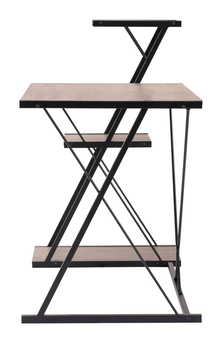 Computer Desk | Minimal Urban Desk with Three-Tier Shelf – ComputerDesk.com