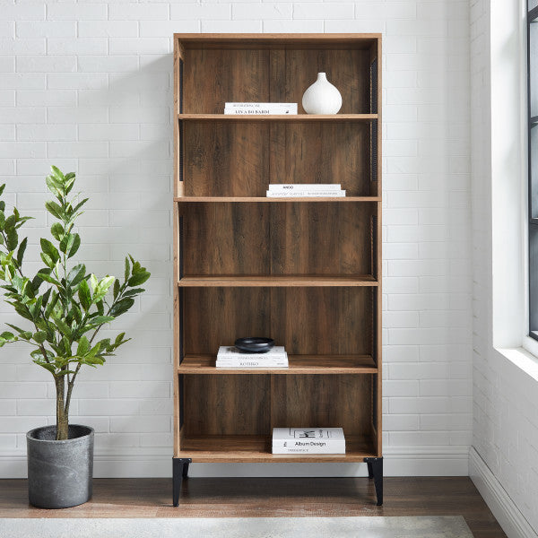 Rustic oak bookshelf store