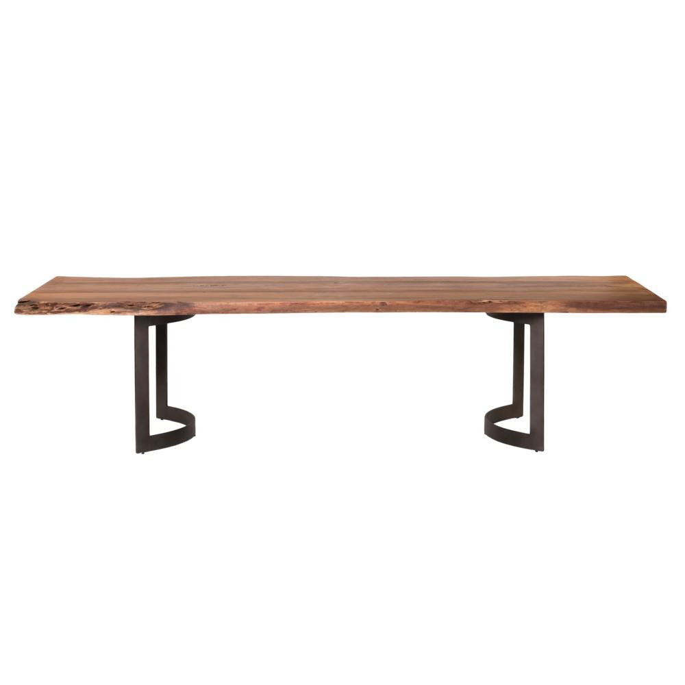 Solid Acacia 118" Conference Table with Unique Iron Base – ComputerDesk.com