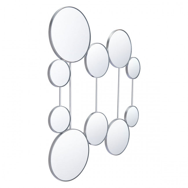 Modern Mirrored Wall Art w/ Silver Frame – ComputerDesk.com