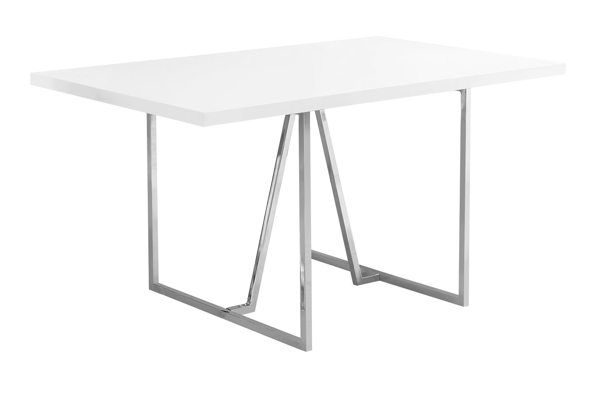 Sleek 60" White & Chrome Office Desk – ComputerDesk.com