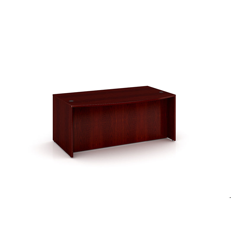 Bold Mahogany 71" Bow Front Desk – ComputerDesk.com