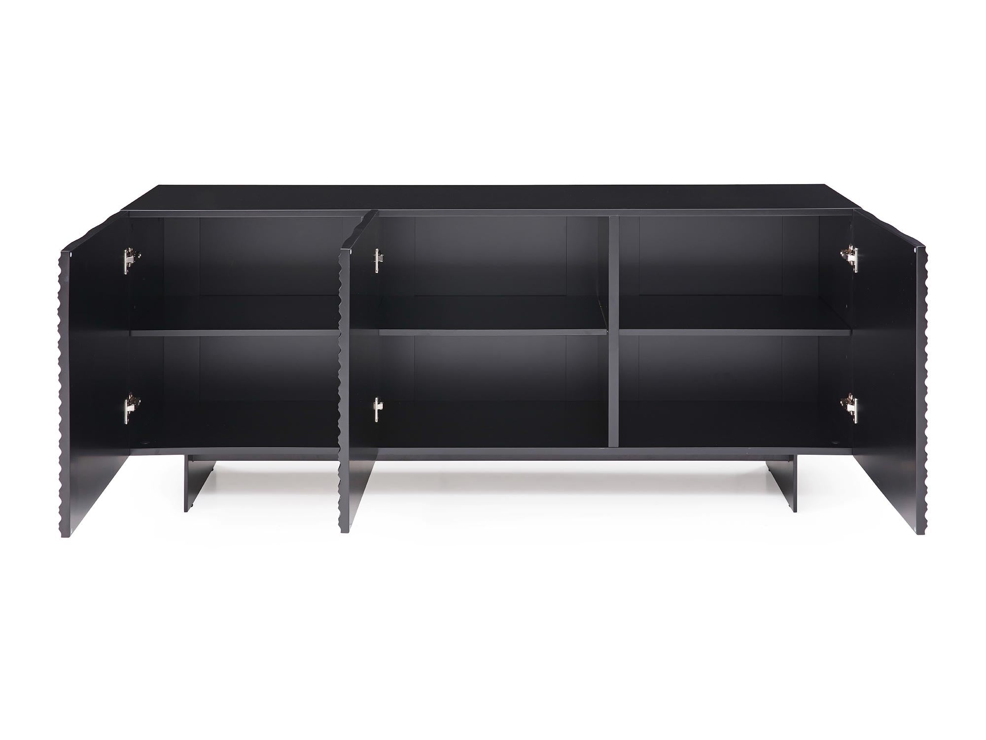 Modern Black Credenza